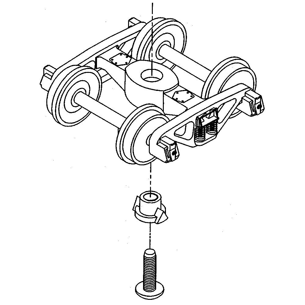 558 HO Scale Barber® S-2 70-Ton Roller Bearing Self 558 HO Scale Barber® S-2 70-Ton Roller Bearing Self